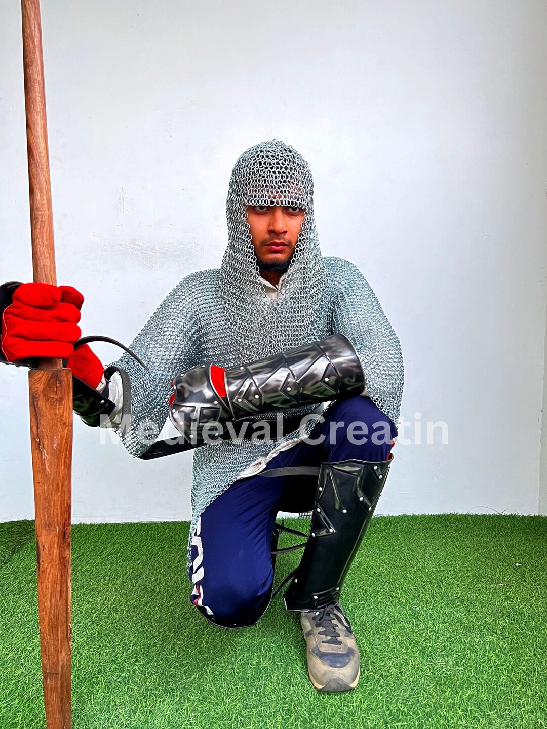 Medieval Knight Leg Armor, Bracers Armor, Larp Armor, Fantasy Armor ...