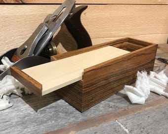 Handmade Solid Walnut Sliding Lid Box - Etsy Canada