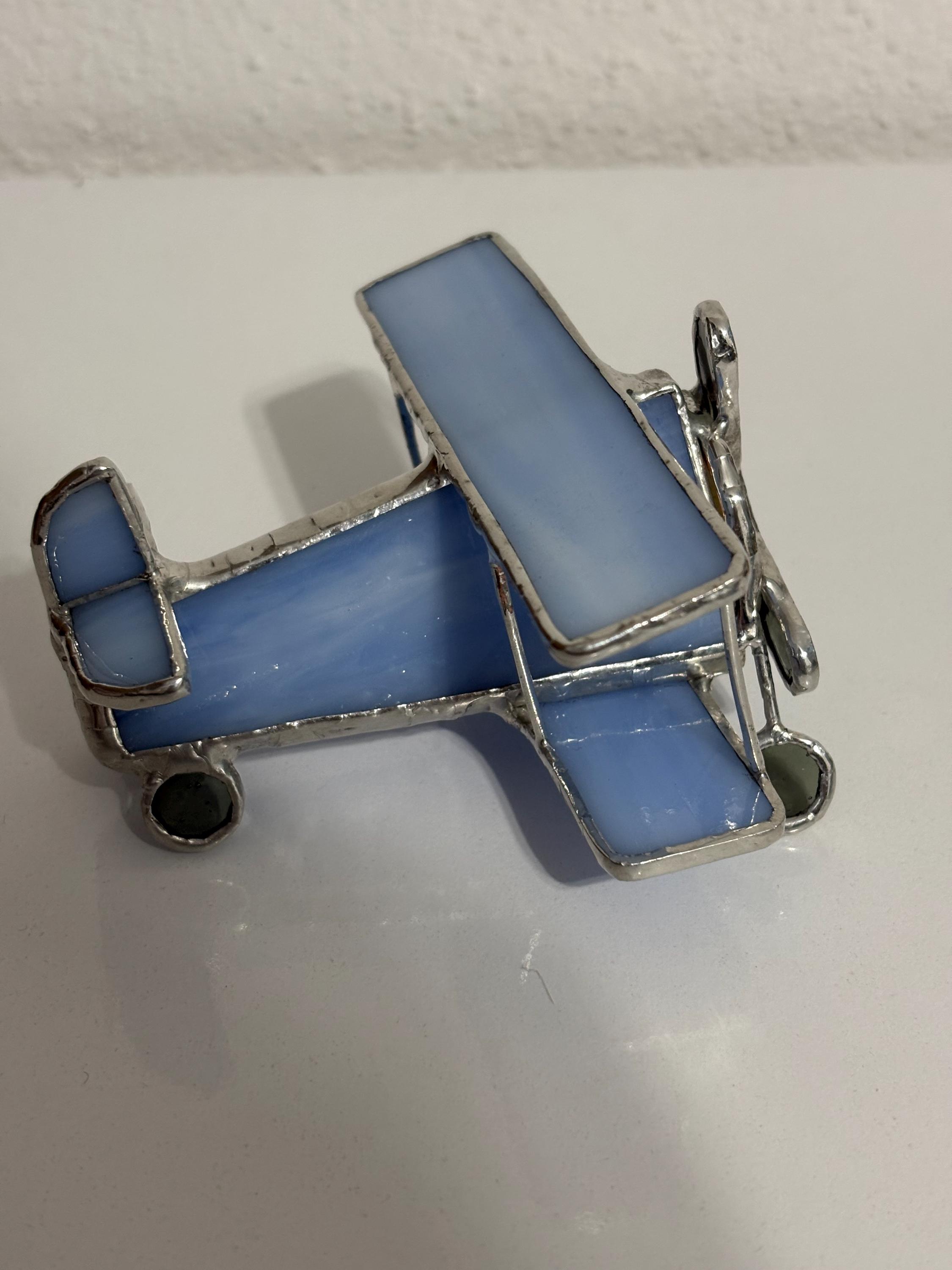 Gift for Pilot, Aviation Gift, Handmade Stained Glass Airplane, Stained ...