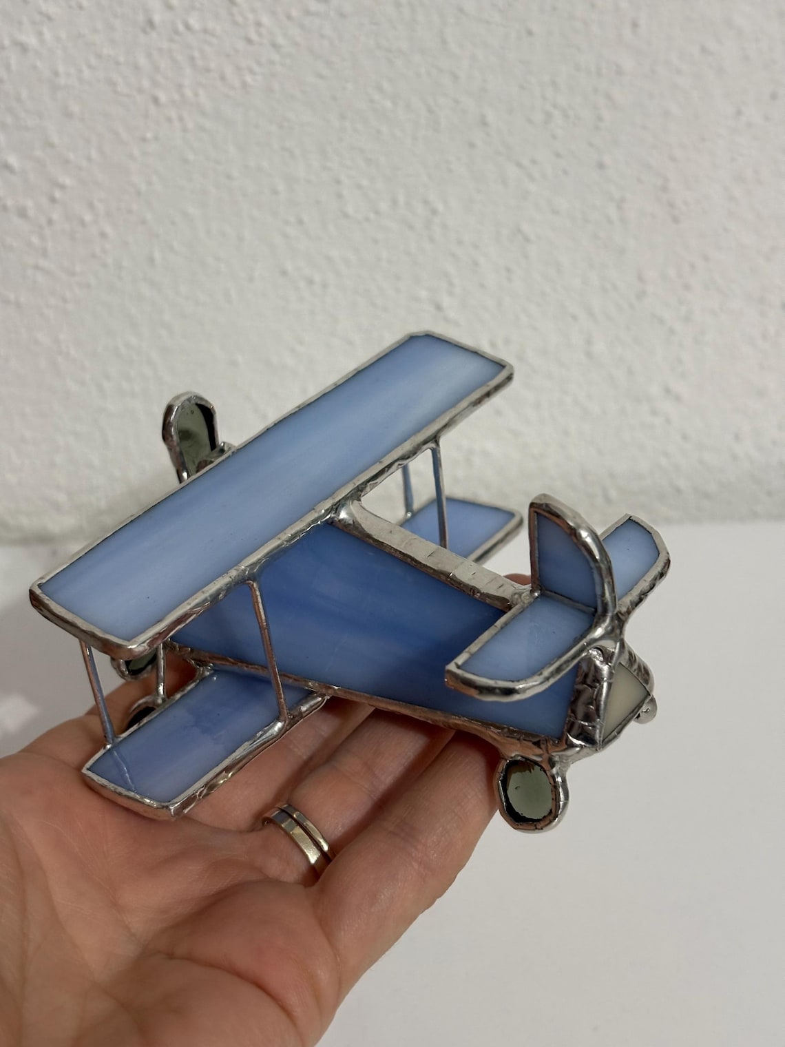 Gift for Pilot, Aviation Gift, Handmade Stained Glass Airplane, Stained ...