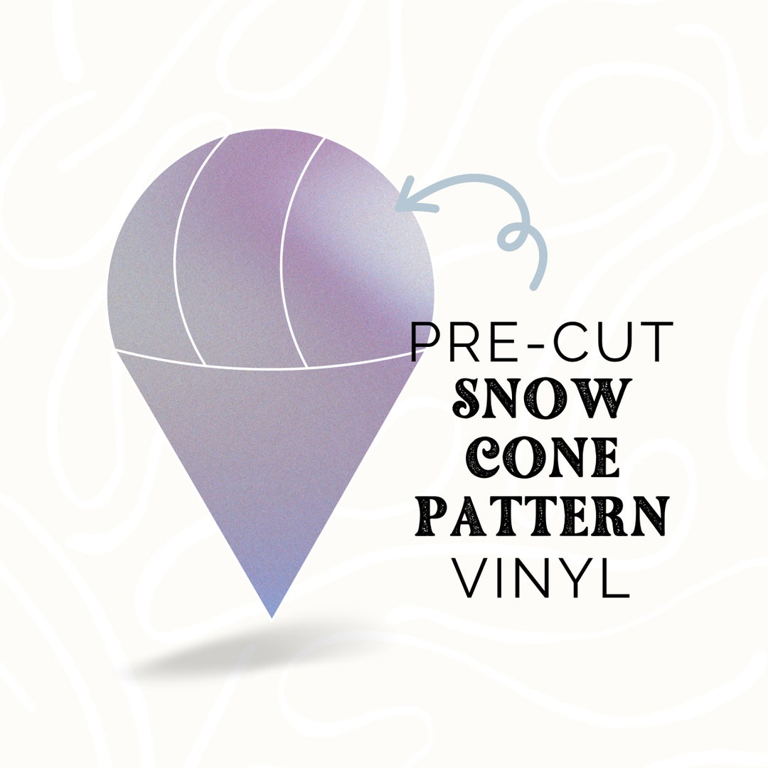 Pre-cut Snow Cone Pattern Vinyl | Stained Glass Sticker Template ...