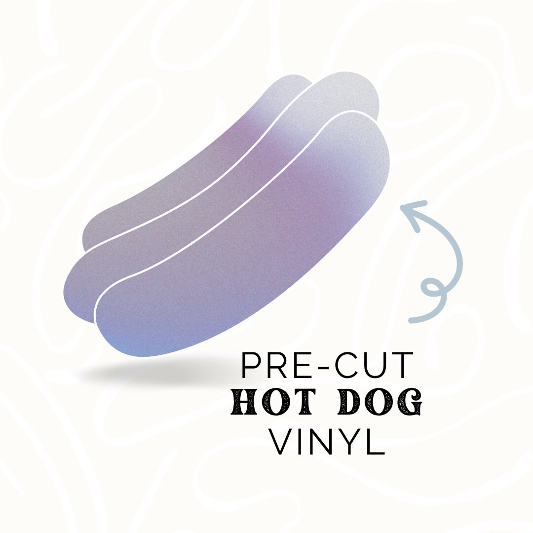 Pre-cut Hot Dog Pattern Vinyl | Stained Glass Sticker Template | Ready ...