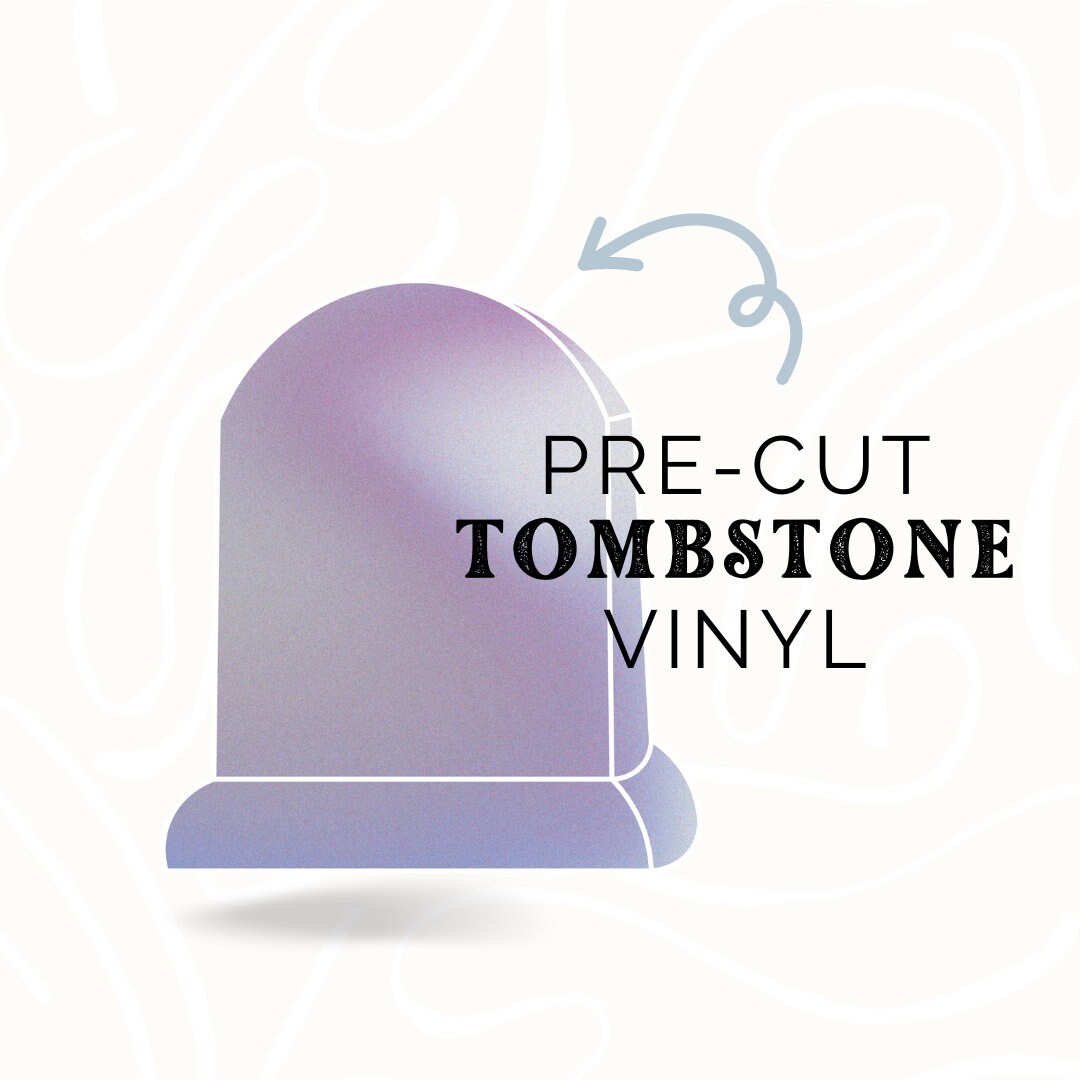 Pre-cut Tombstone Pattern Vinyl | Stained Glass Sticker Template ...