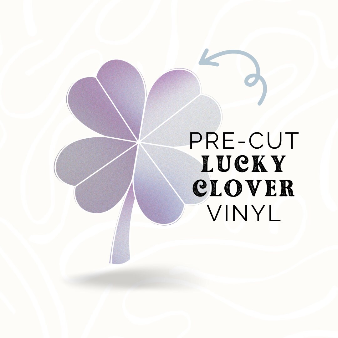 Pre-cut Lucky Clover Pattern Vinyl | Stained Glass Sticker Template ...