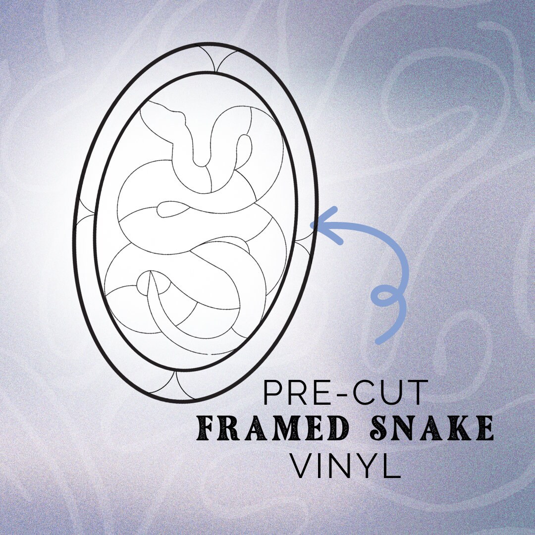 Pre-cut Framed Snake | Stained Glass Sticker Template | Ready to Apply ...