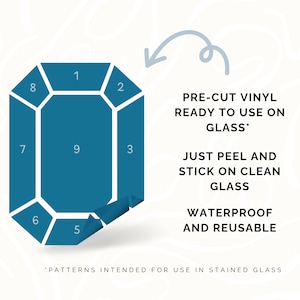 Pre-cut Macintosh Rose Pattern Vinyl | Stained Glass Sticker Template ...