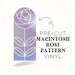 Pre-cut Macintosh Rose Pattern Vinyl | Stained Glass Sticker Template ...