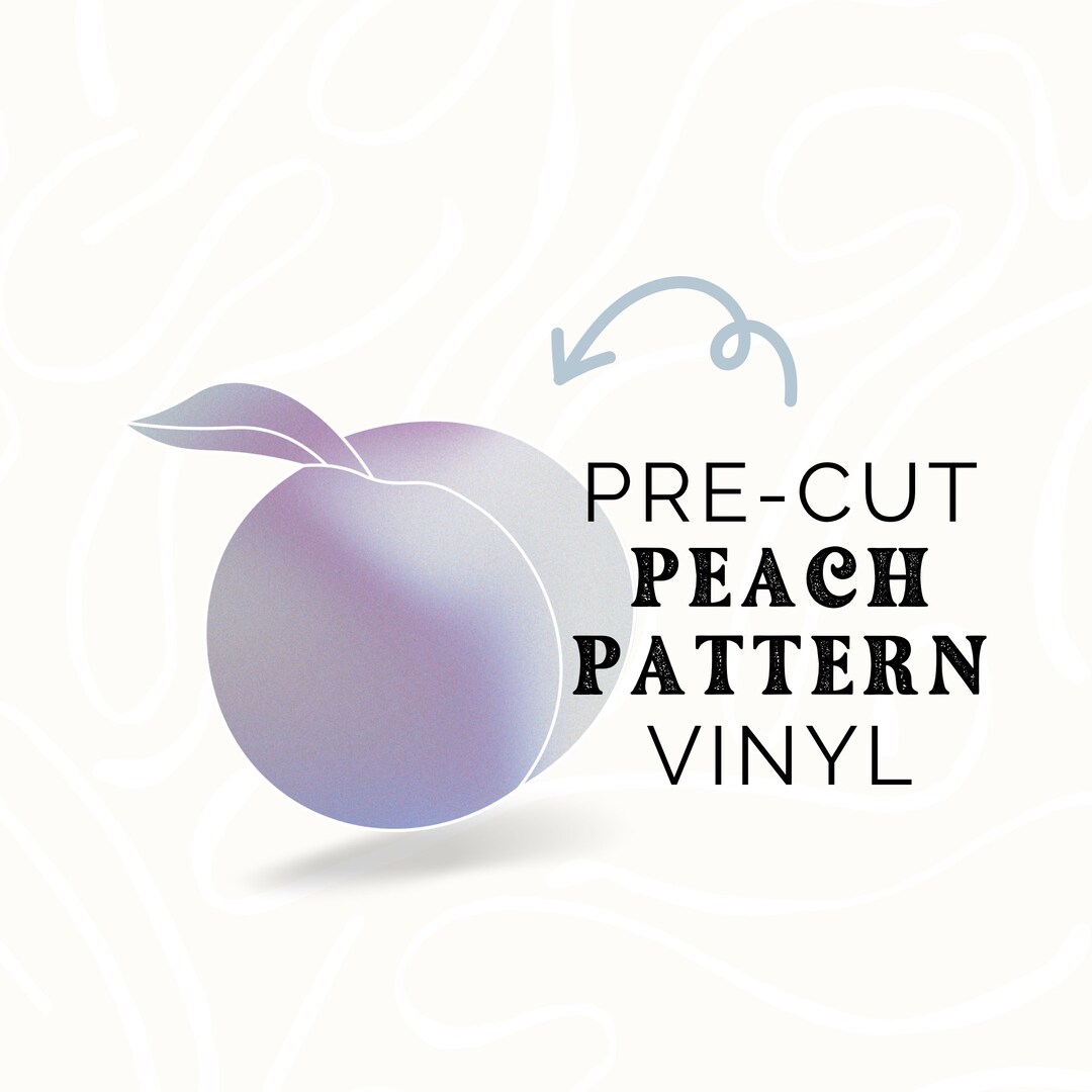 Pre-cut Peach Pattern Vinyl | Stained Glass Sticker Template | Ready to ...