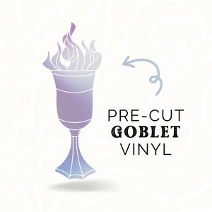 Pre-cut Fire Goblet Pattern Vinyl | Stained Glass Sticker Template ...
