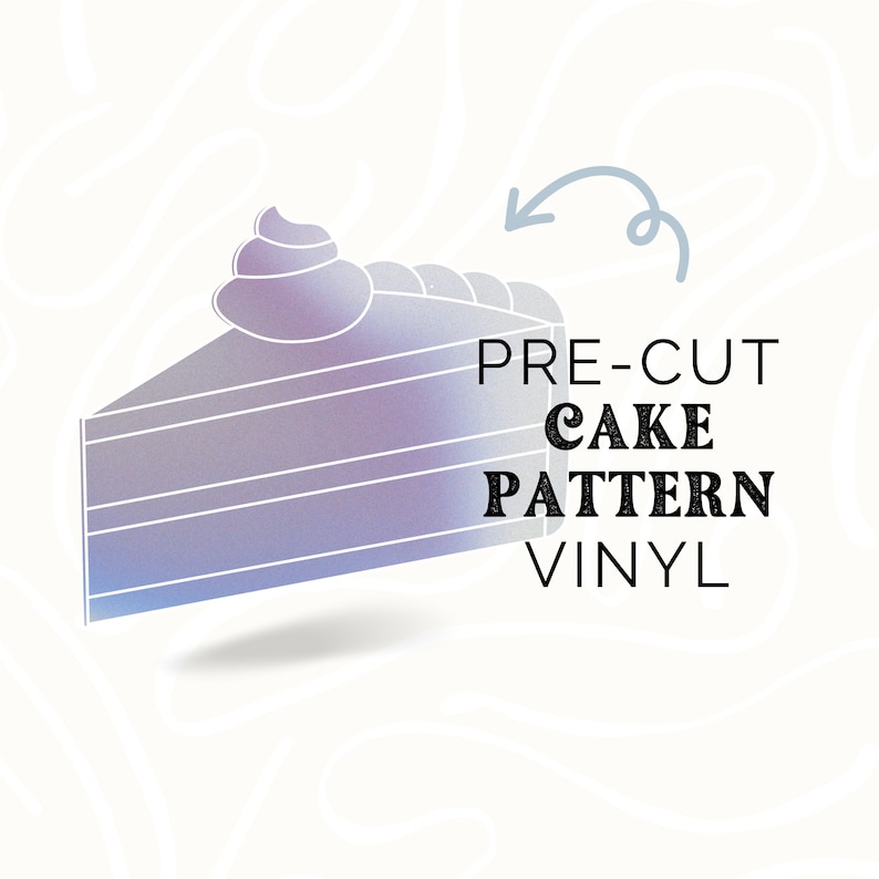 Pre-cut Cake Pattern Vinyl | Stained Glass Sticker Template | Ready to ...