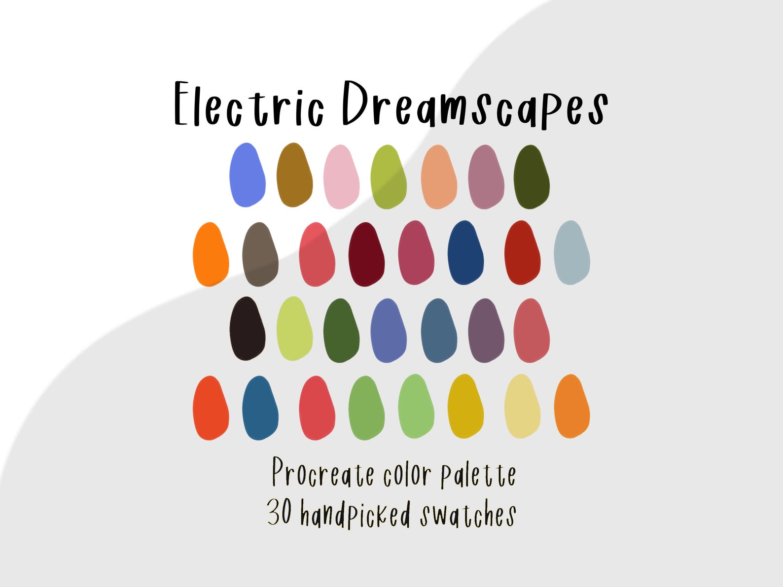 Electric Dreamscapes, Procreate Color Palette, Color Swatches ...