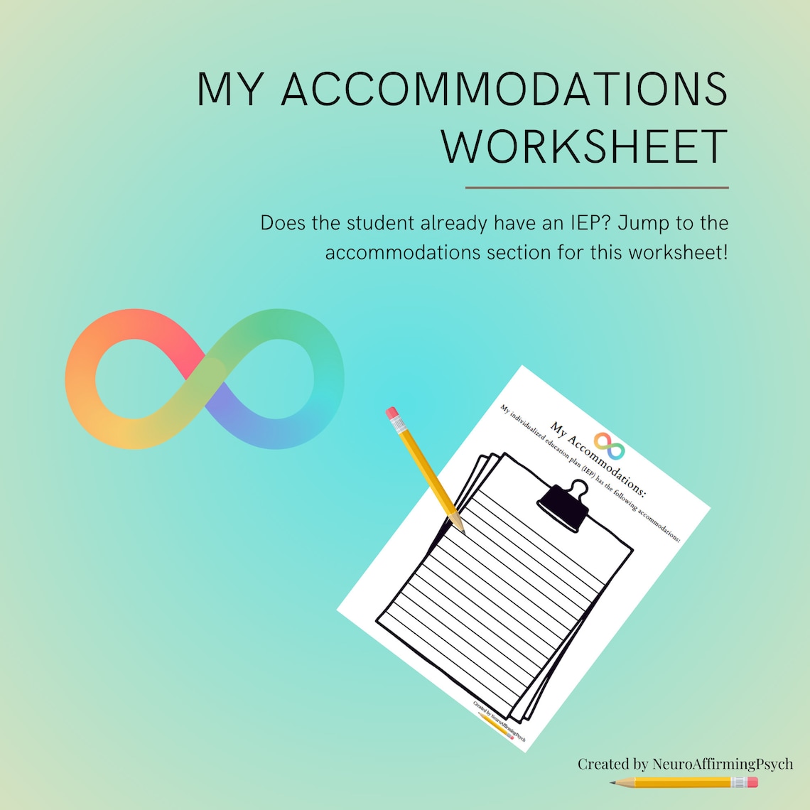 Neurodiversity Affirming Worksheets for Self-advocacy | Counseling, SEL ...