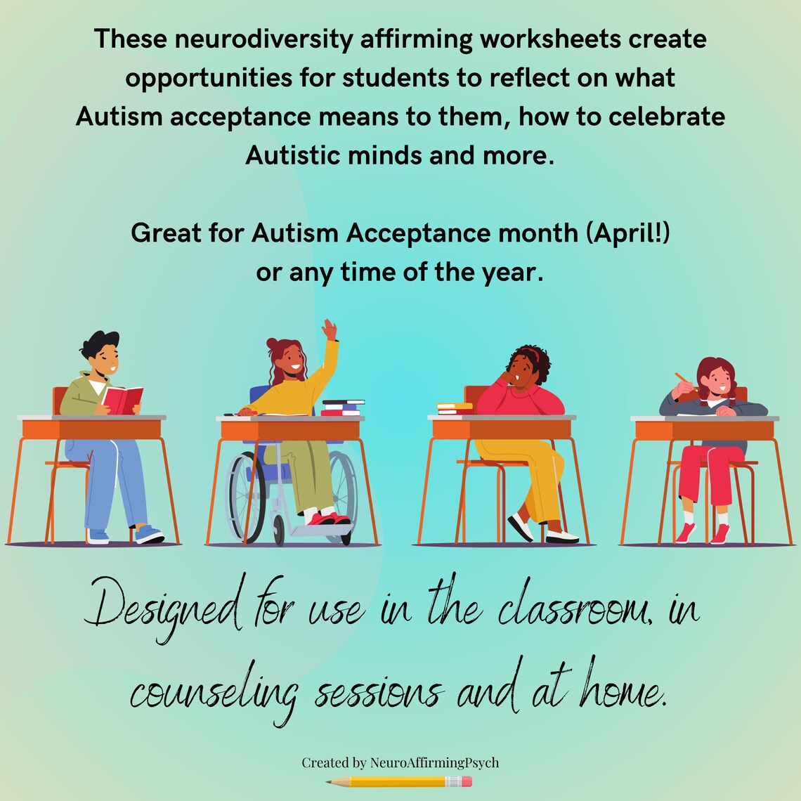 Autism Acceptance Worksheet for Counselors, Teachers & Parents - Etsy