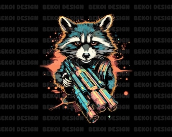 Rocket Racoon Guardian of the Galaxy PNG, Retro Png Svg, Guardians ...