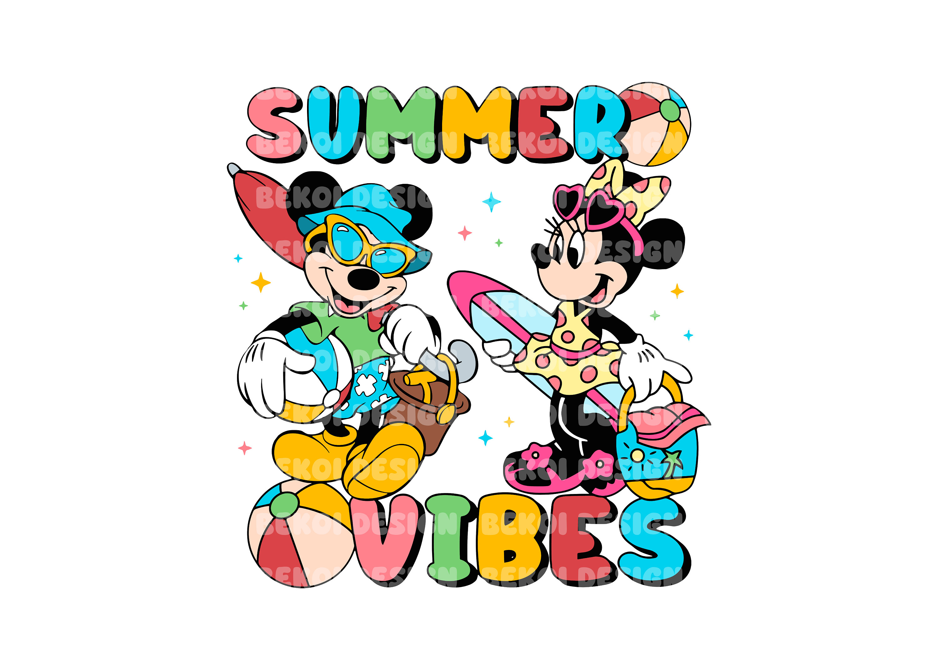 Mickey and Friends Summer Png, Summer Vibes Png, Summer Shirt Png ...