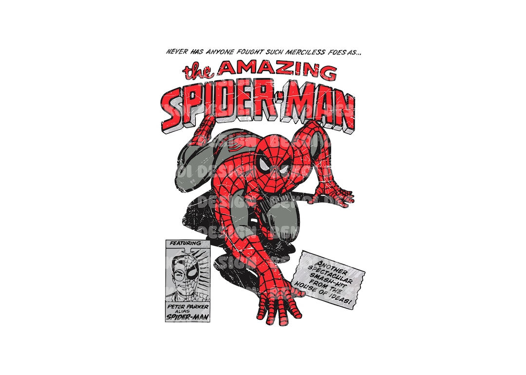 Retro the Amazing Spiderman Png, Spiderman Png, Spider Verse Png ...