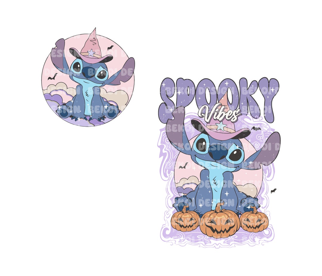 Two Sided Stitch Halloween Shirt Png, Stitch Witch Halloween Png ...