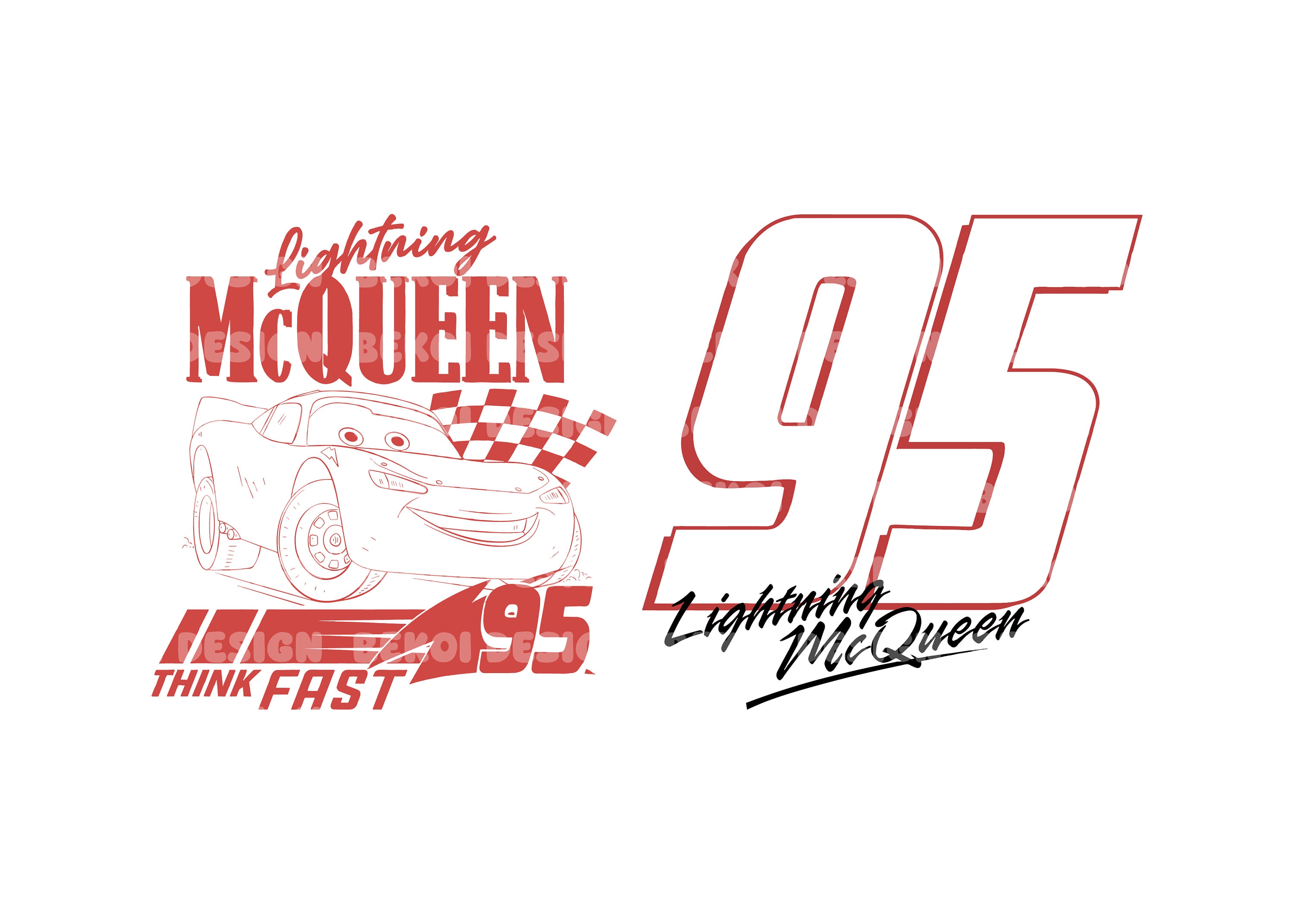 Two-sided Cars Png Svg, Lightning Mcqueen Png Svg, Cars Shirt Png Svg ...