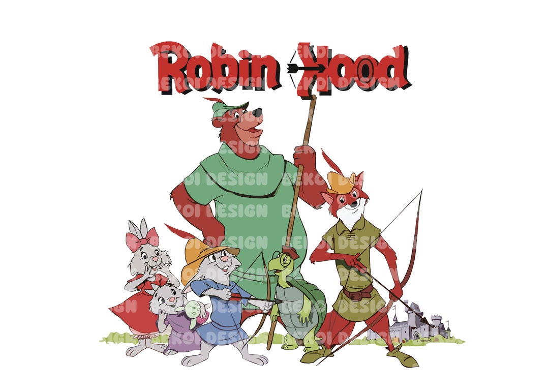 Retro Robin Hood 1973 PNG File, Robin Hood Clipart, Robin Hood 50th ...