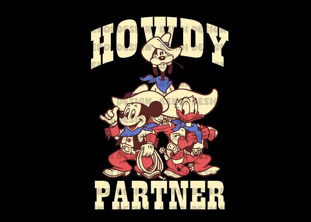 Howdy Partner Mouse and Friends Png Svg, Family Vacation Png, Family ...