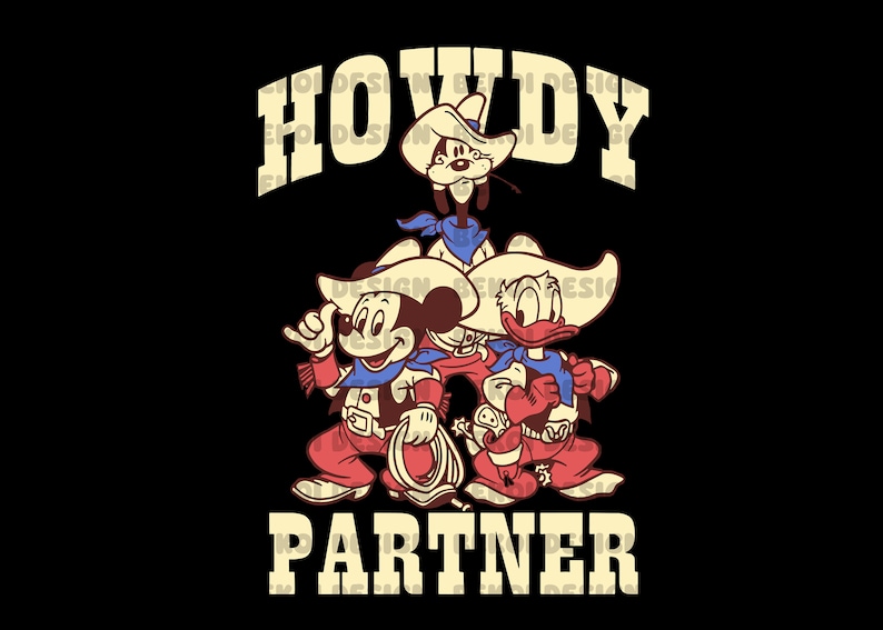 Howdy Partner Mouse and Friends Png Svg, Family Vacation Png, Family ...