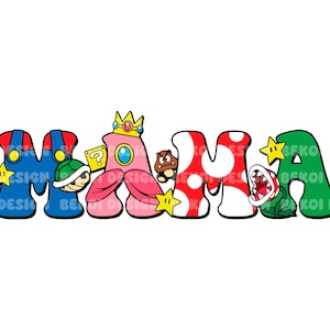 Super Mario Mama Png, Mario Mom Png, Family Vacation Png, Super Mario ...