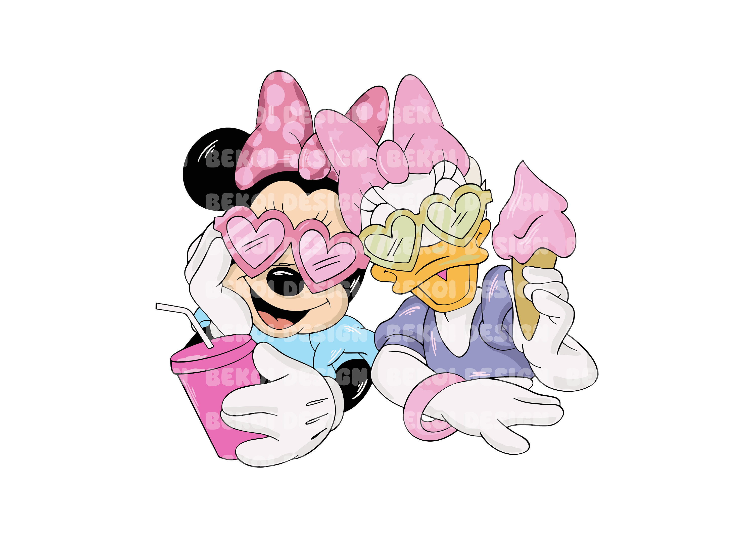 Minnie Png, Daisy Png, Minnie Daisy Summer Png, Summer Vibe Png, Summer ...