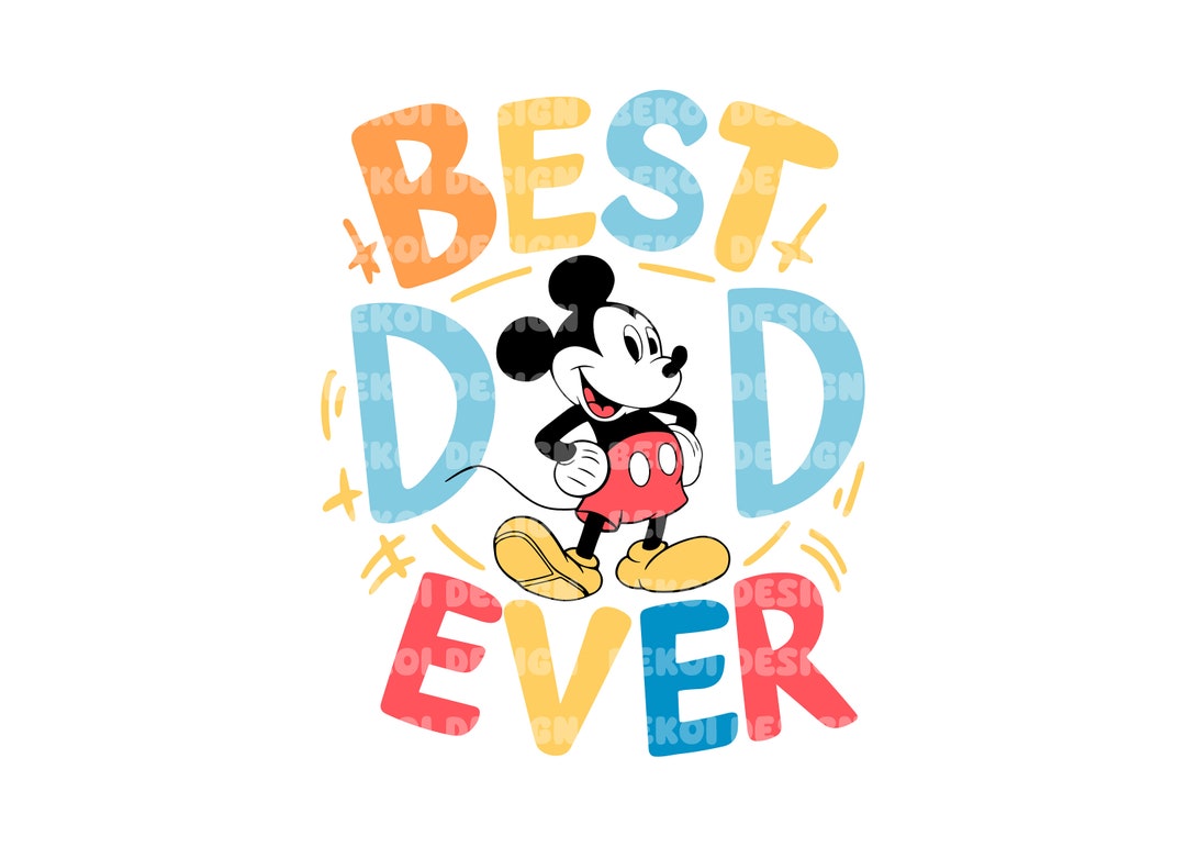 Mouse Best Dad Ever Png, Mouse Dad Png, Png Sublimation, Father's Day ...