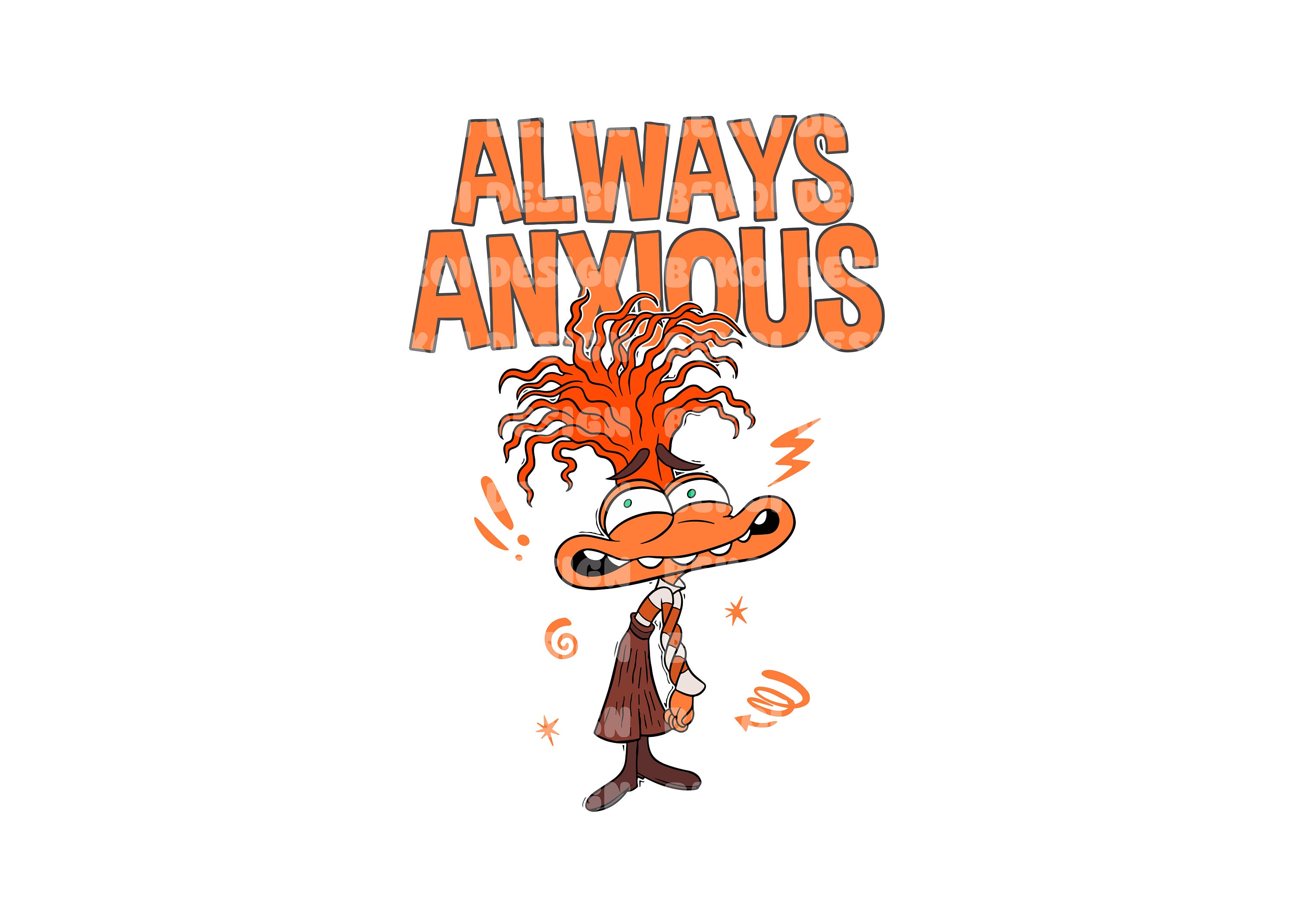 Anxiety Png, Anxiety Clipart, Anxiety Shirt Png, Inside Out 2 Png ...