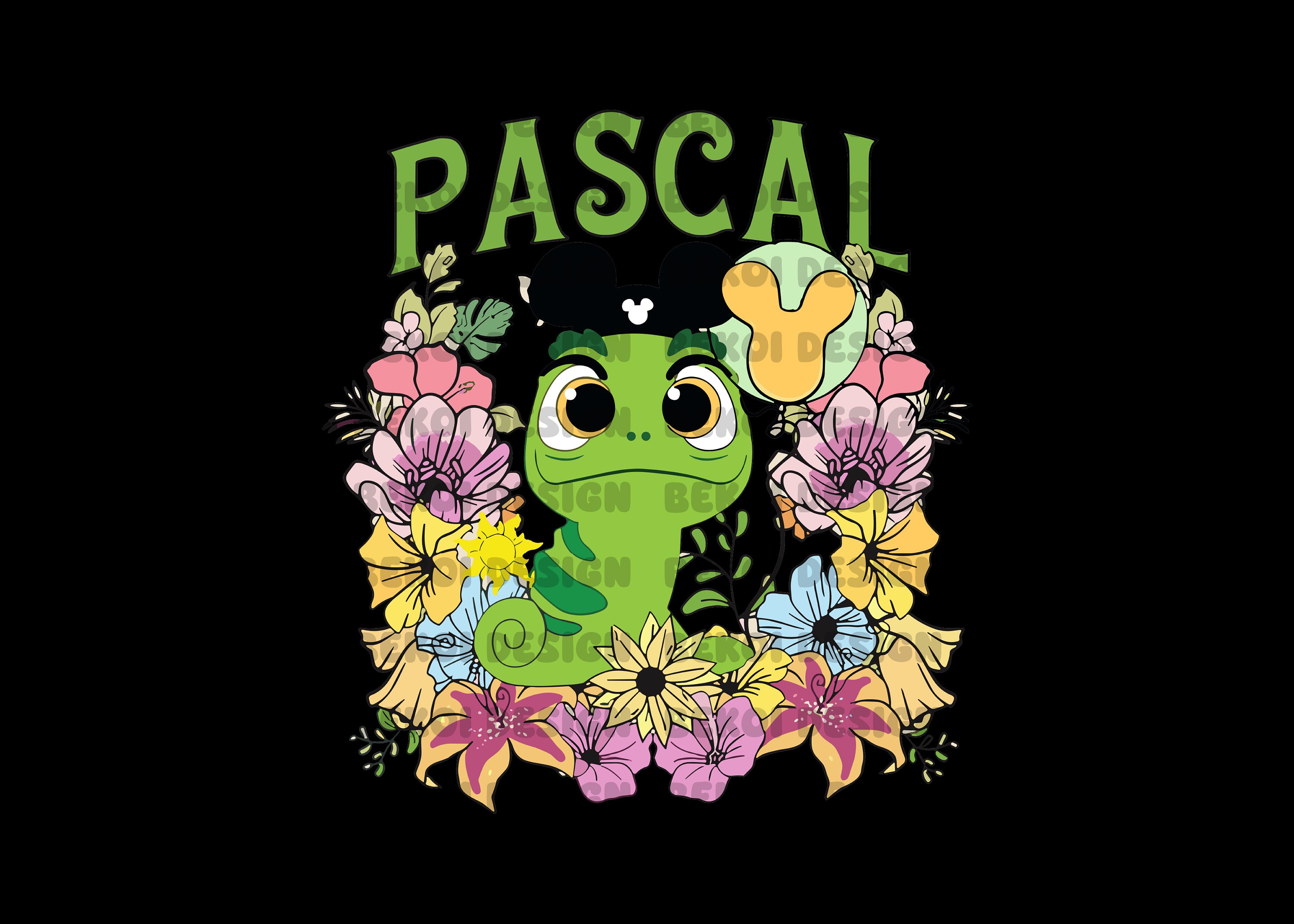 Retro Rapunzel Pascal Png, Retro Princess Png, Retro Pascal Png, Floral ...