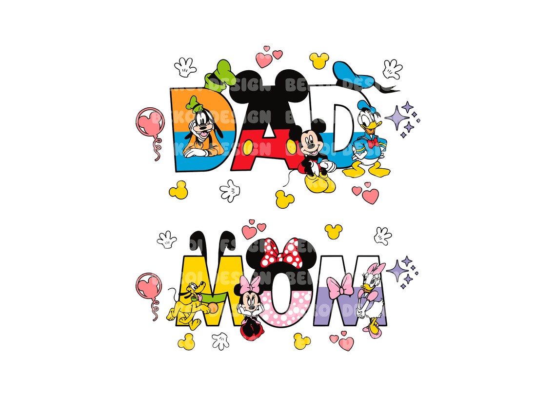 Mouse Dad Mom Png, Mouse Dad Png, Mouse Mom Png, Png for Sublimation ...