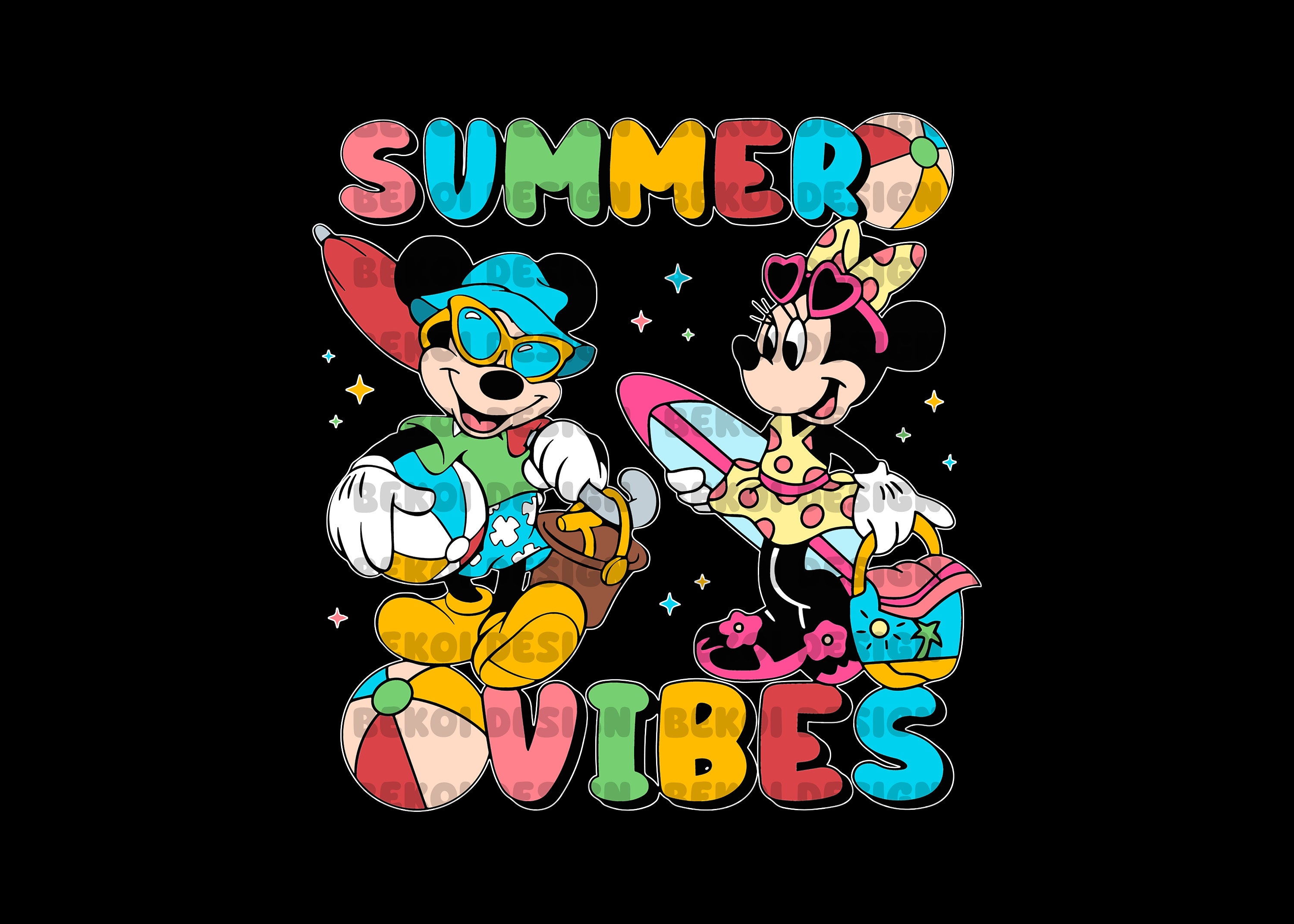 Mickey and Friends Summer Png, Summer Vibes Png, Summer Shirt Png ...