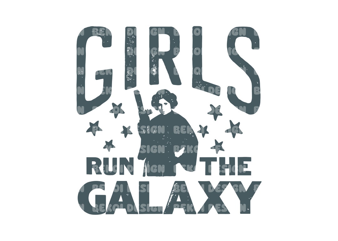 Retro Girls Run the Galaxy Png, Retro Star Wars Png, Princess Leia Png ...