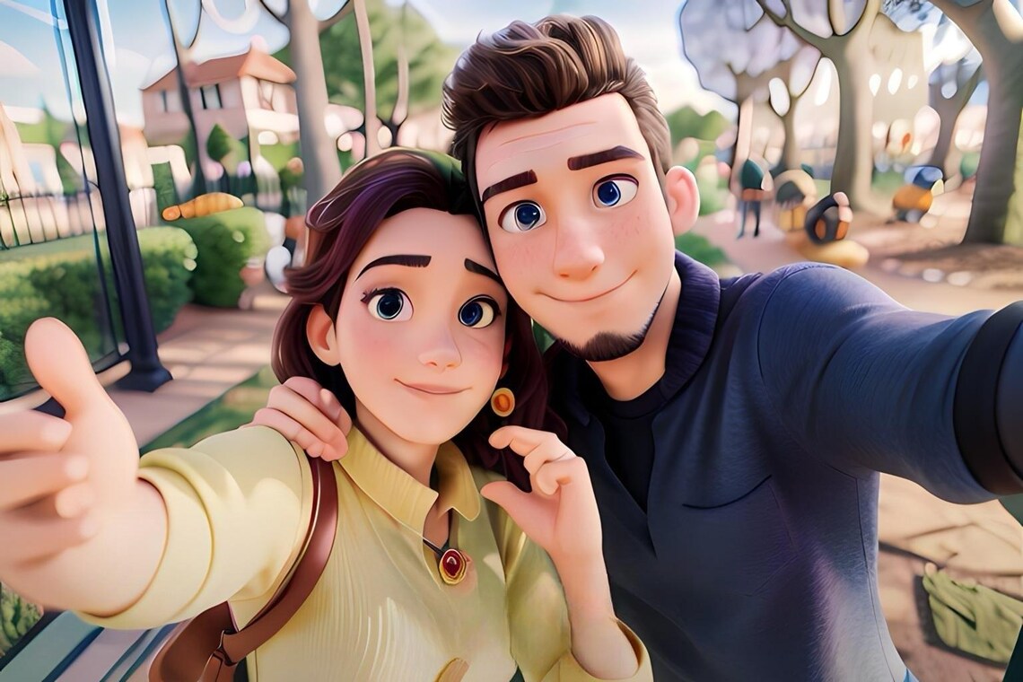 Pixar Style Portrait, Digital Custom Portrait, Custom Cartoon Photo, 3D ...
