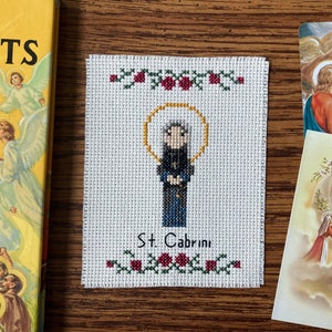 Catholic Cross Stitch Saint Catholic Homeschool St Cabrini Cross Stitch ...