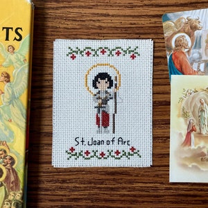 Catholic Cross Stitch Saint Catholic Homeschool St Joan of Arc Cross ...