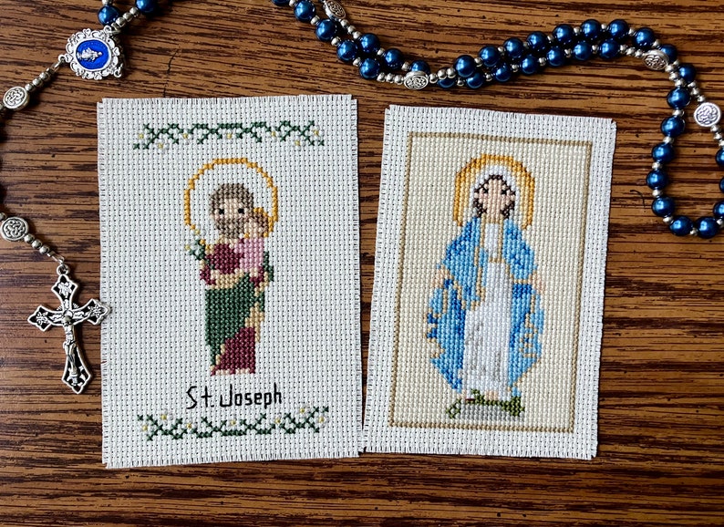 Catholic Cross Stitch Catholic Mother Cross Stitch Mother Mary Cross ...