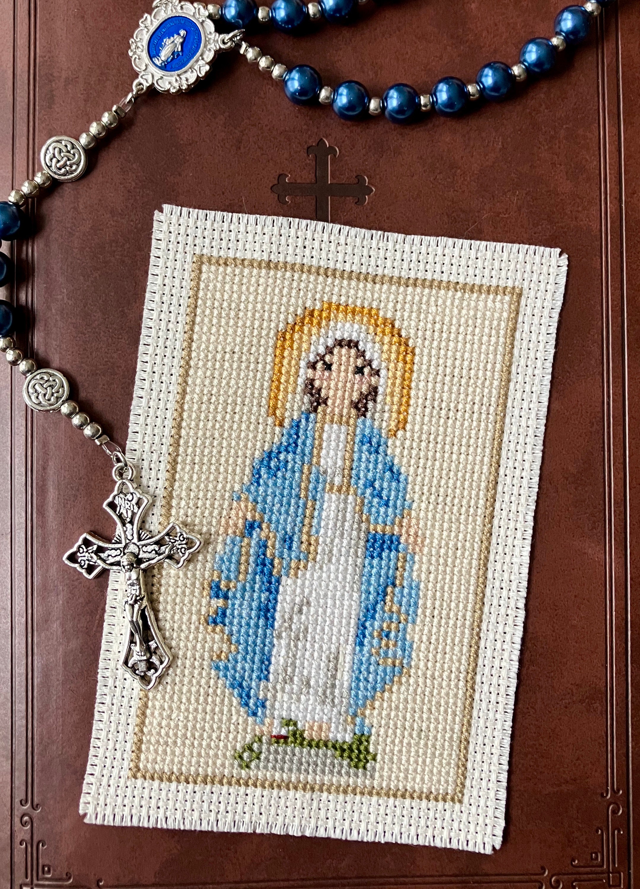 Catholic Cross Stitch Catholic Mother Cross Stitch Mother Mary Cross ...