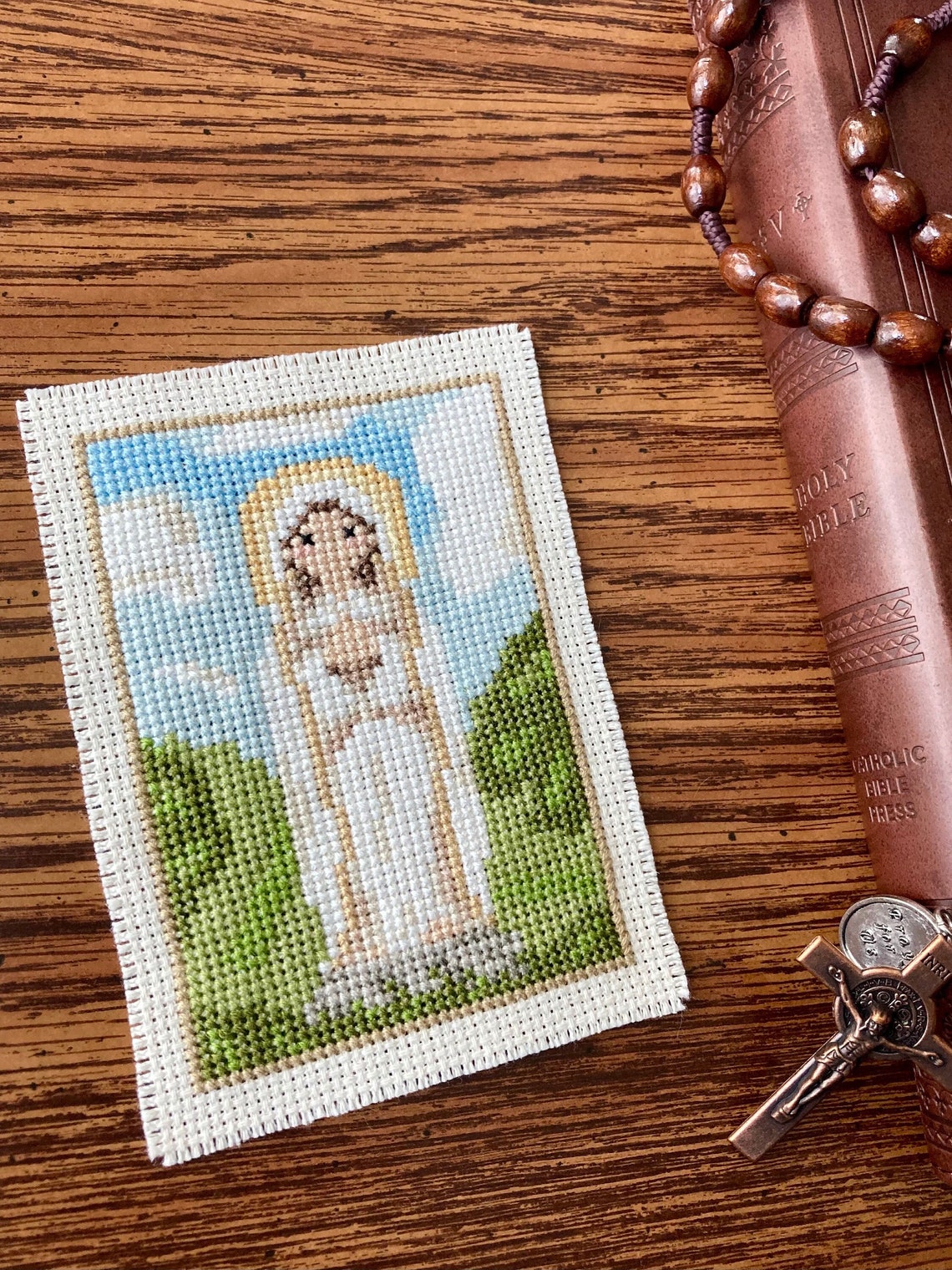 Catholic Cross Stitch Catholic Mary Cross Stitch Our Lady of Fatima ...