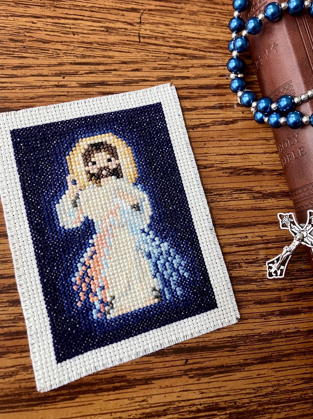 Catholic Cross Stitch Jesus Catholic Prayer Jesus I Trust in You Cross ...