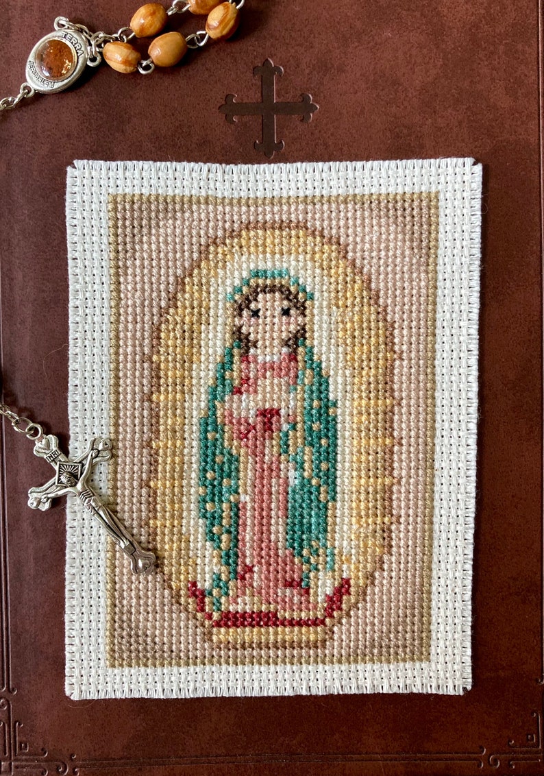 Catholic Cross Stitch Catholic Mary Cross Stitch Our Lady of Guadalupe ...