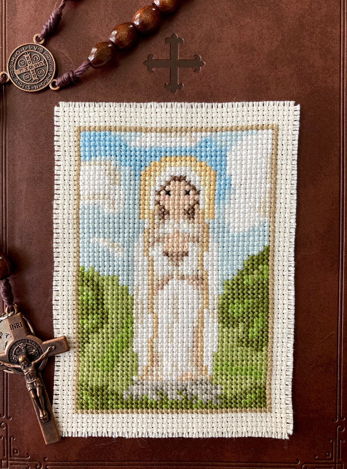 Catholic Cross Stitch Catholic Mary Cross Stitch Our Lady of Fatima ...