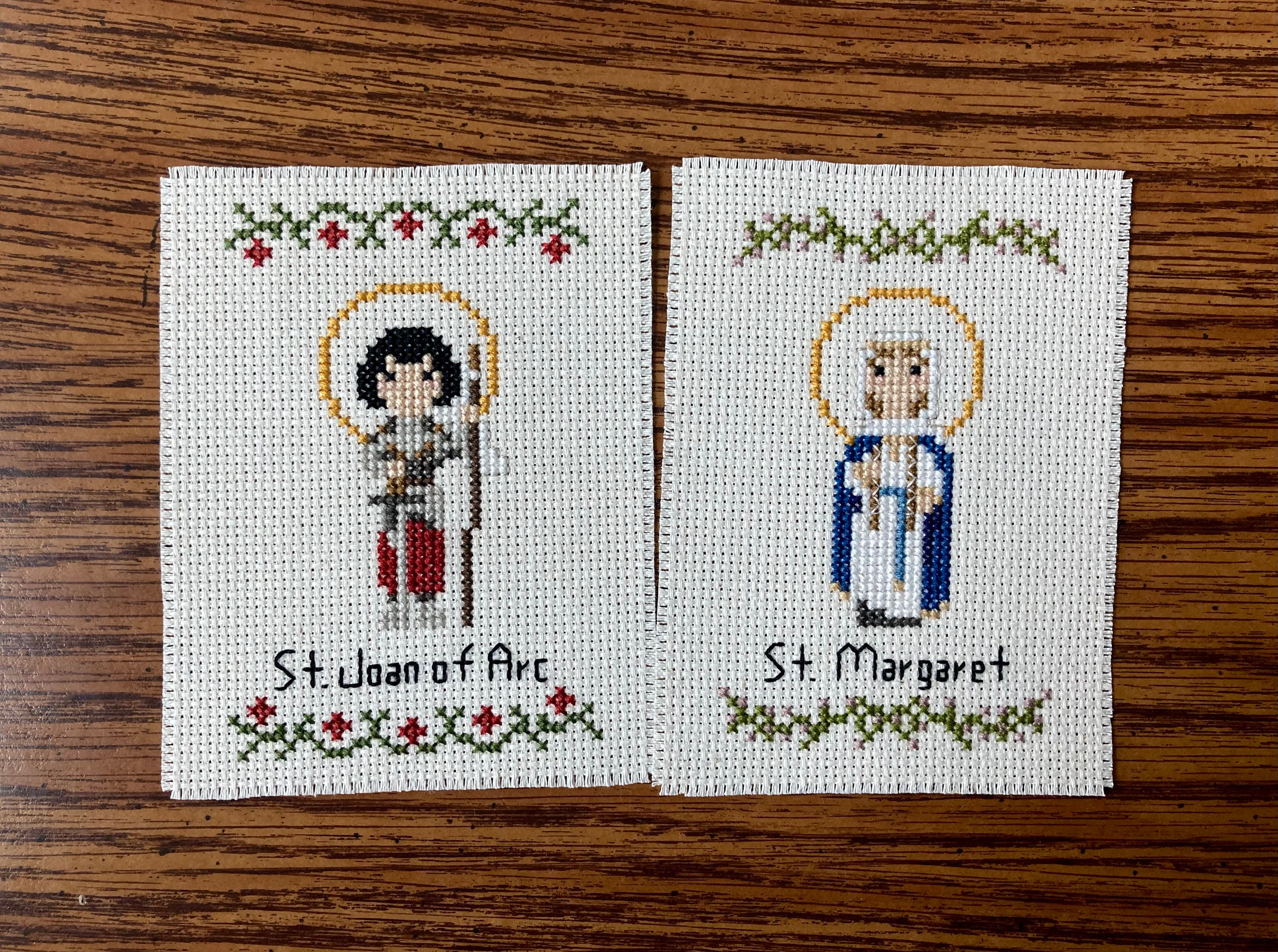 Catholic Cross Stitch Saint Catholic Homeschool St Joan Of Arc Cross Stitch Liturgical