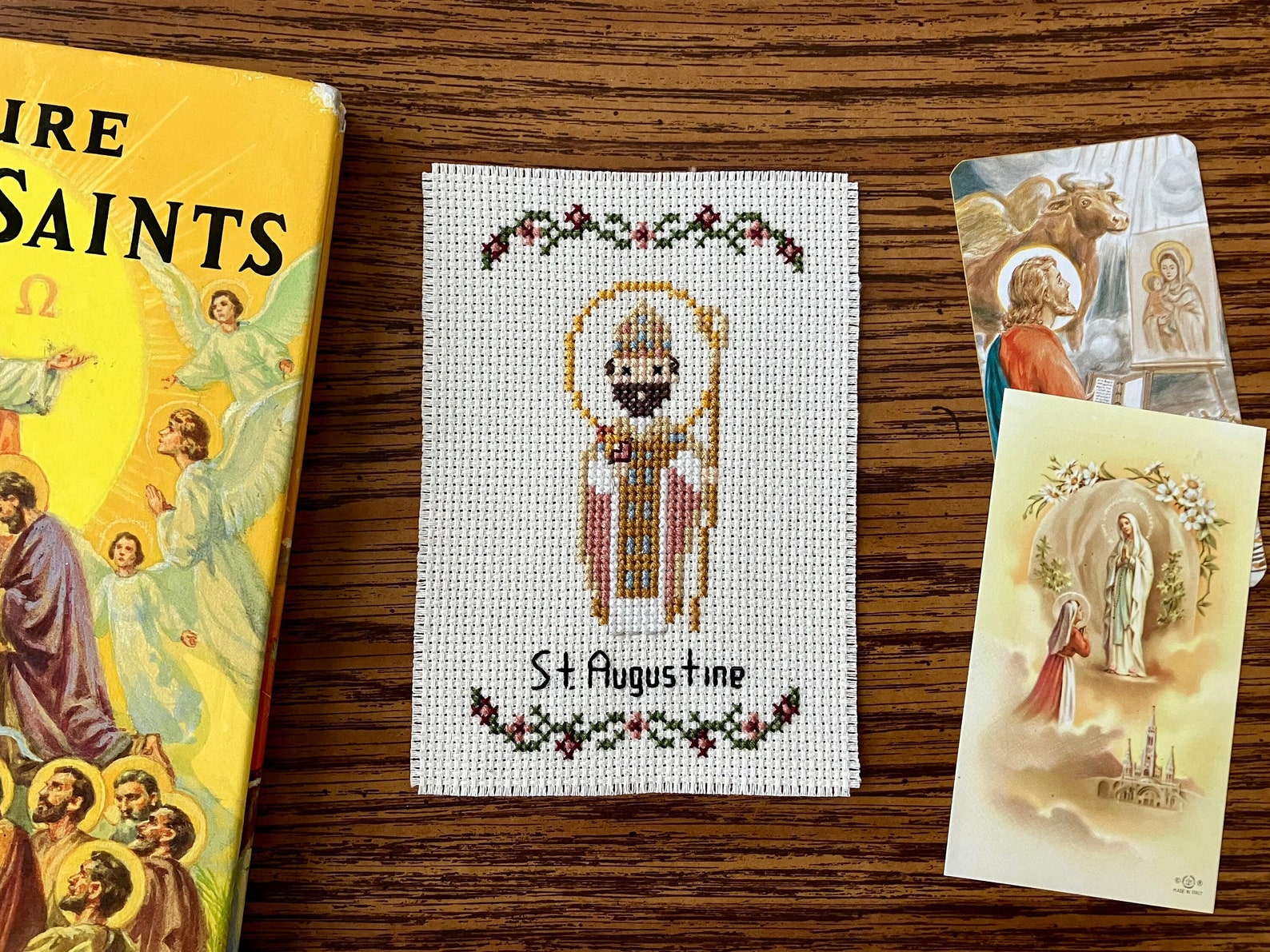Catholic Cross Stitch Saint Catholic Homeschool St Augustine of Hippo ...