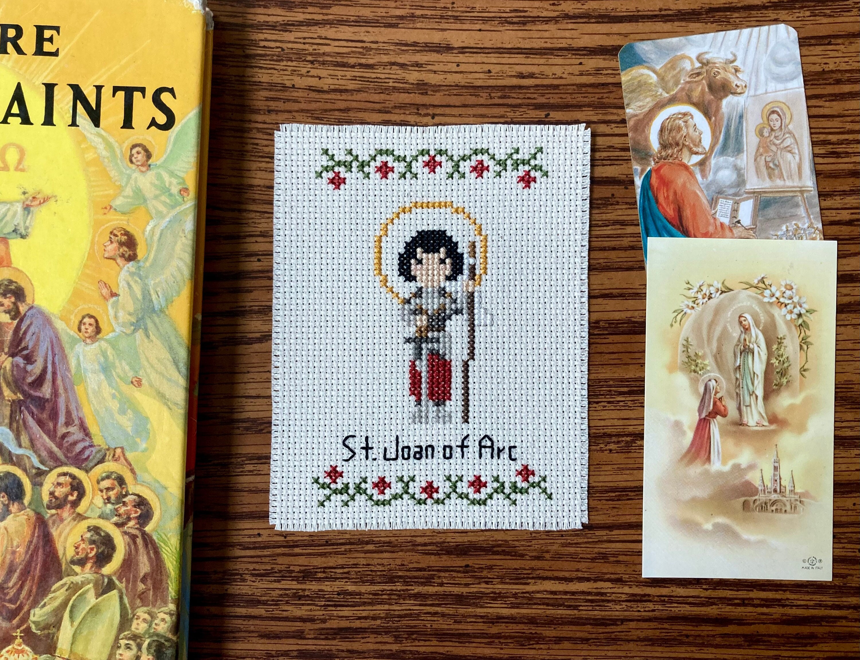 Catholic Cross Stitch Saint Catholic Homeschool St Joan of Arc Cross ...