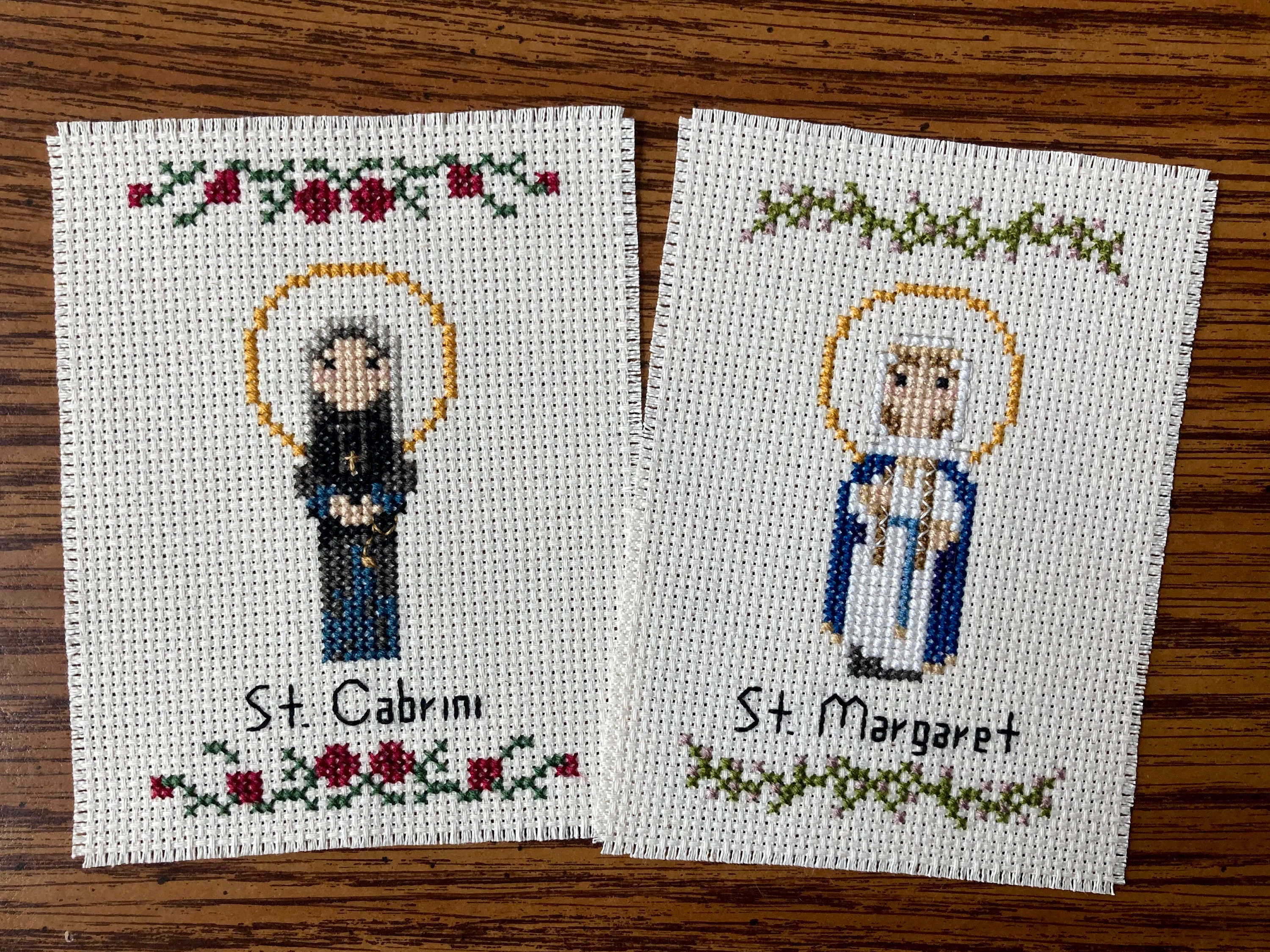 Catholic Cross Stitch Saint Catholic Homeschool St Cabrini Cross Stitch ...