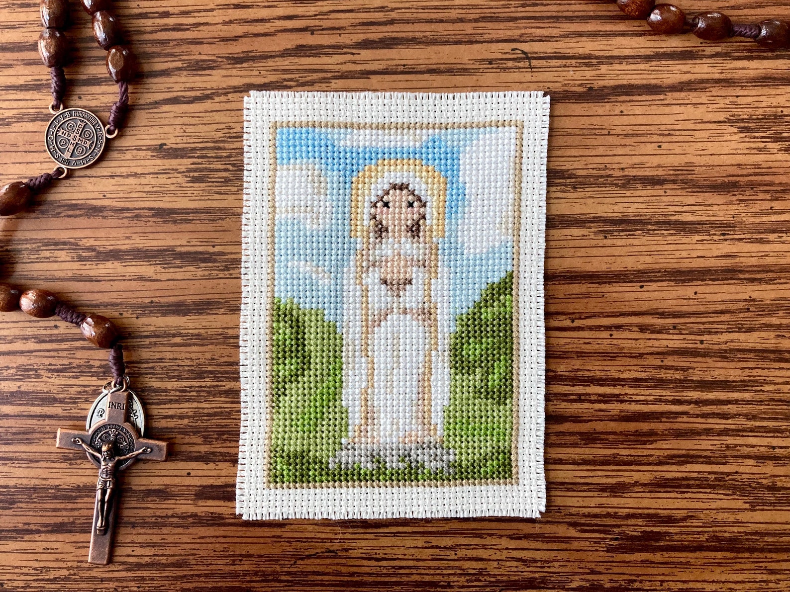 Catholic Cross Stitch Catholic Mary Cross Stitch Our Lady of Fatima ...