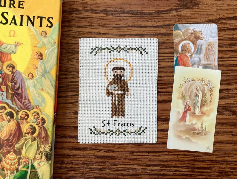 Catholic Cross Stitch Saint Catholic St Francis of Assisi Cross Stitch ...