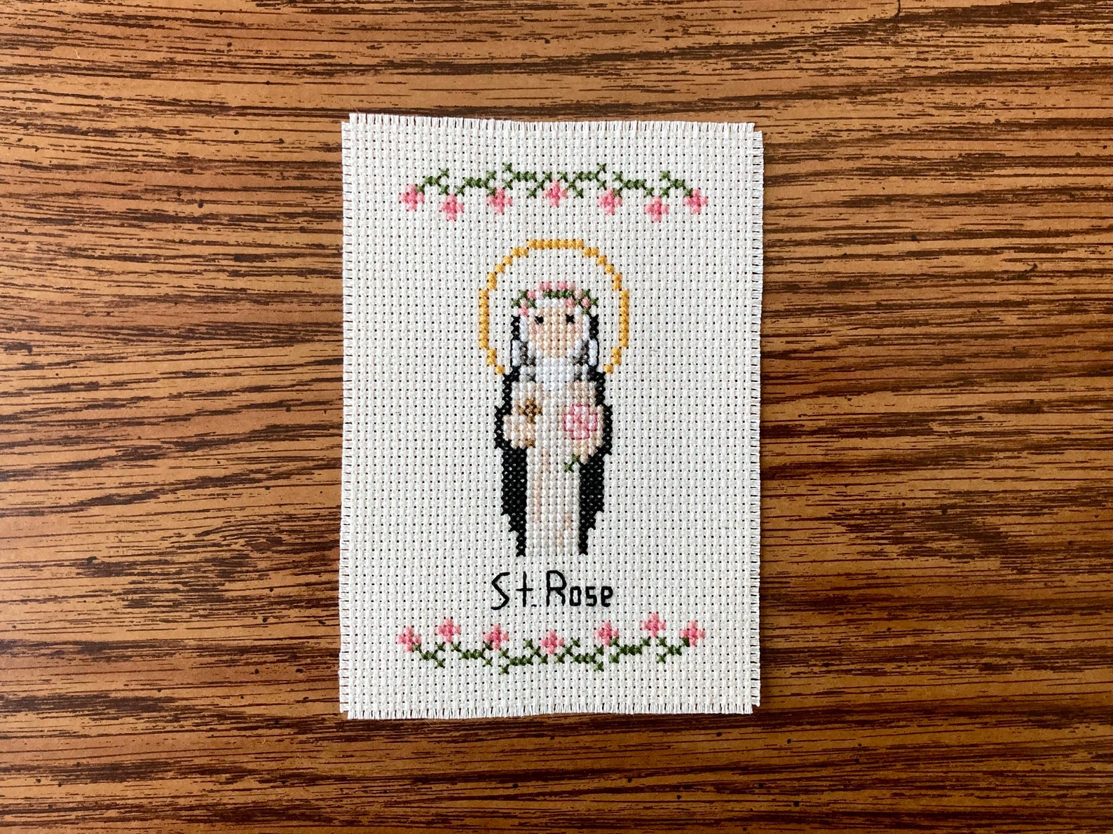 Catholic Cross Stitch Saint Catholic Homeschool St Rose Cross Stitch St ...