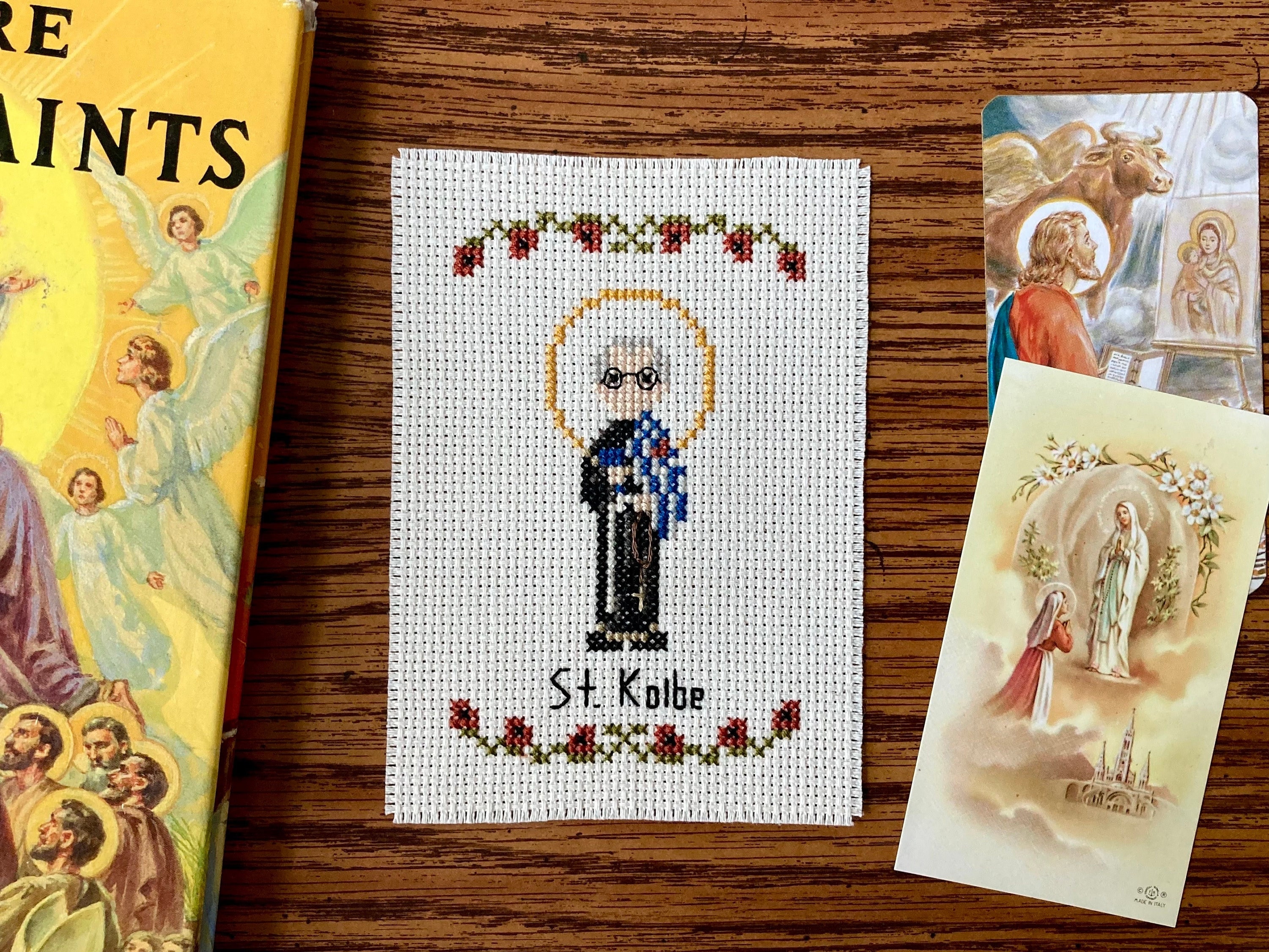 Catholic Cross Stitch Saint Catholic Homeschool Maximilian Kolbe ...